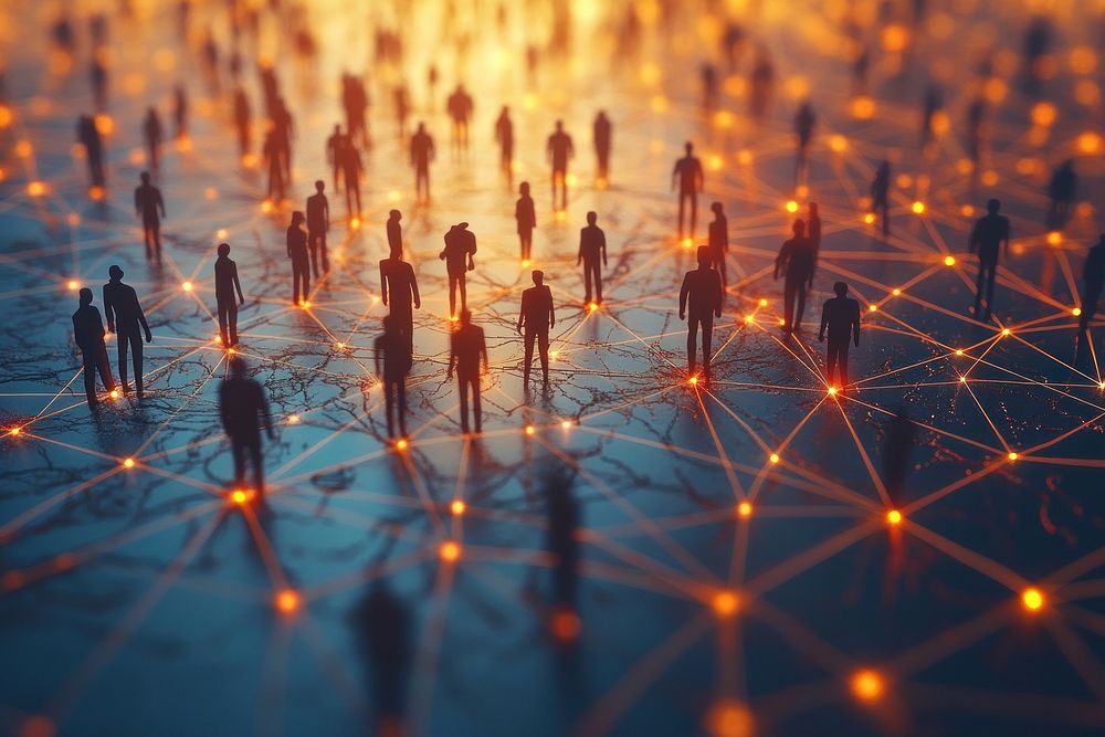 People standing world map network | Free Photo - rawpixel