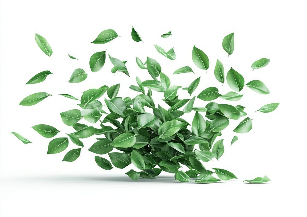 Falling green nine leaves leaf | Free Photo - rawpixel