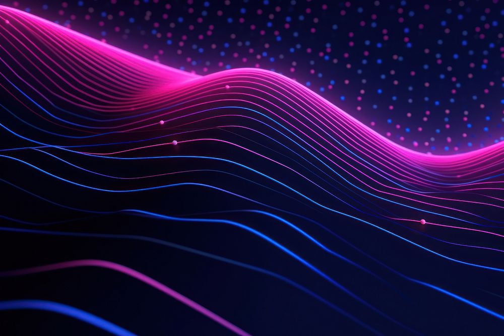 Neon technology background light wave | Free Photo Illustration - rawpixel