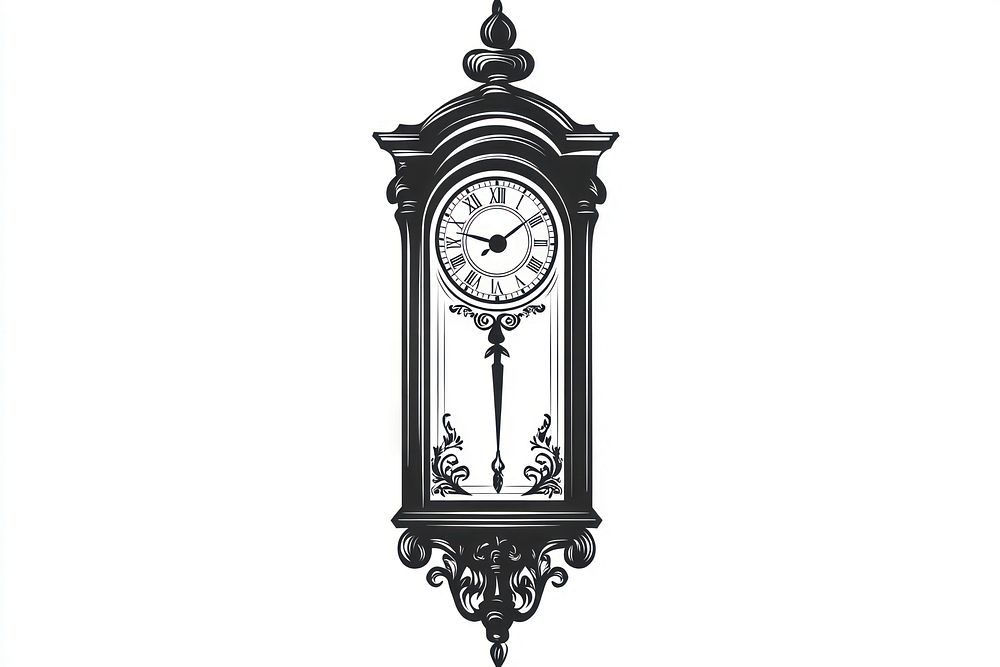 Vintage long clock illustration vintage | Free Photo Illustration ...