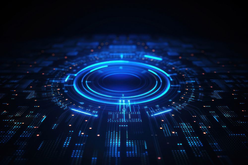 Technology background blue visualization futuristic. | Free Photo ...