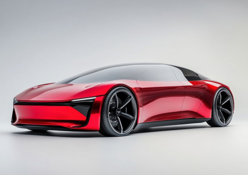 Red concept car automobile futuristic | Free Photo - rawpixel