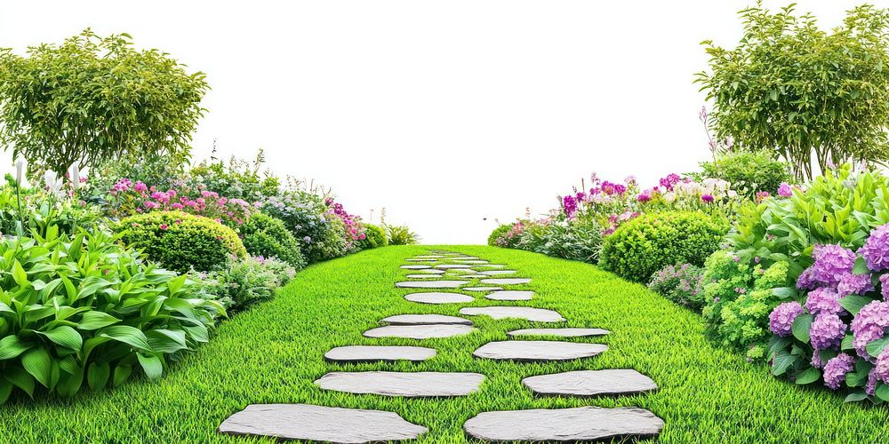 Organized English garden flower path | Free Photo - rawpixel