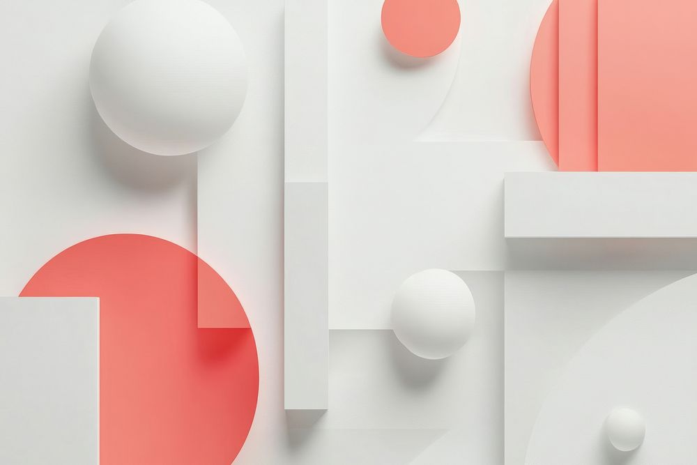 White background minimalist geometric shapes. | Free Photo Illustration ...