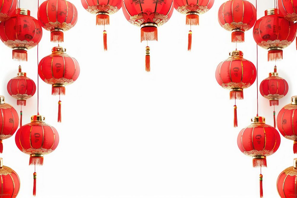 Chinese lantern border lanterns festival | Free Photo - rawpixel