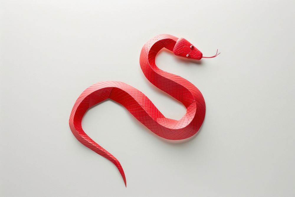 Red snake paper craft illustration | Free Photo Illustration - rawpixel