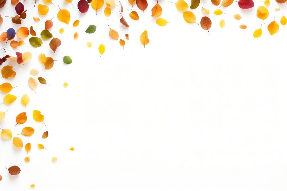 Leaf confetti border leaves background | Free Photo - rawpixel