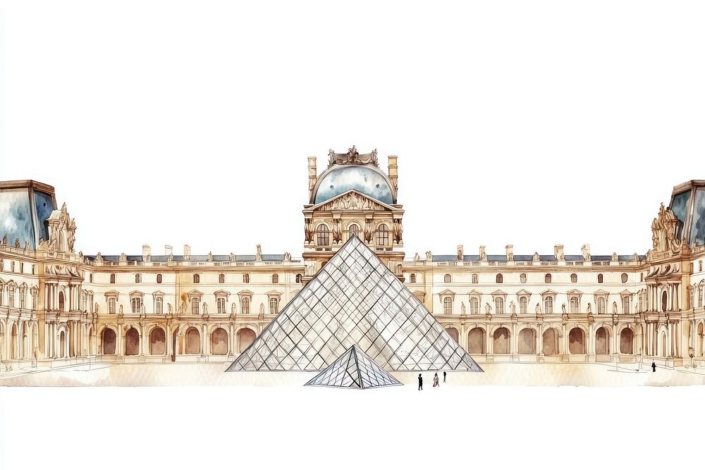 Louvre France landmark architecture building. | Free Photo Illustration ...