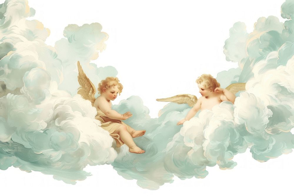 Cloud borders angel angels classical | Free Photo Illustration - rawpixel