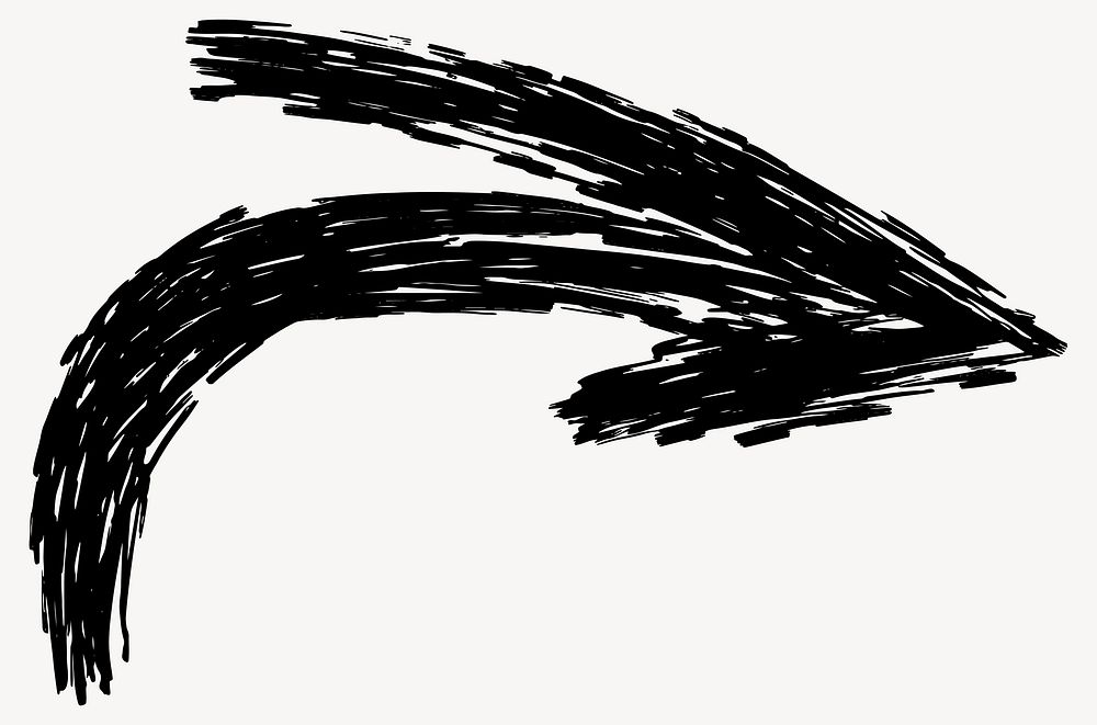 Hand-drawn black arrow sketch vector | Free Vector - rawpixel