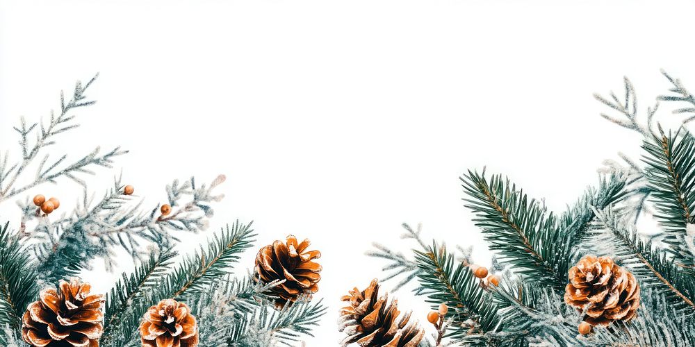 Christmas theme border nature white | Free Photo Illustration - rawpixel