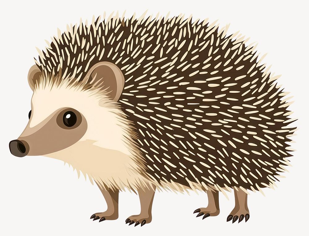 Hedgehog illustration animal art vector | Free Vector - rawpixel