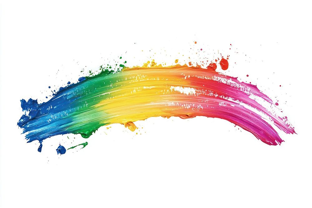 Rainbow flat paint brush stroke | Free Photo - rawpixel