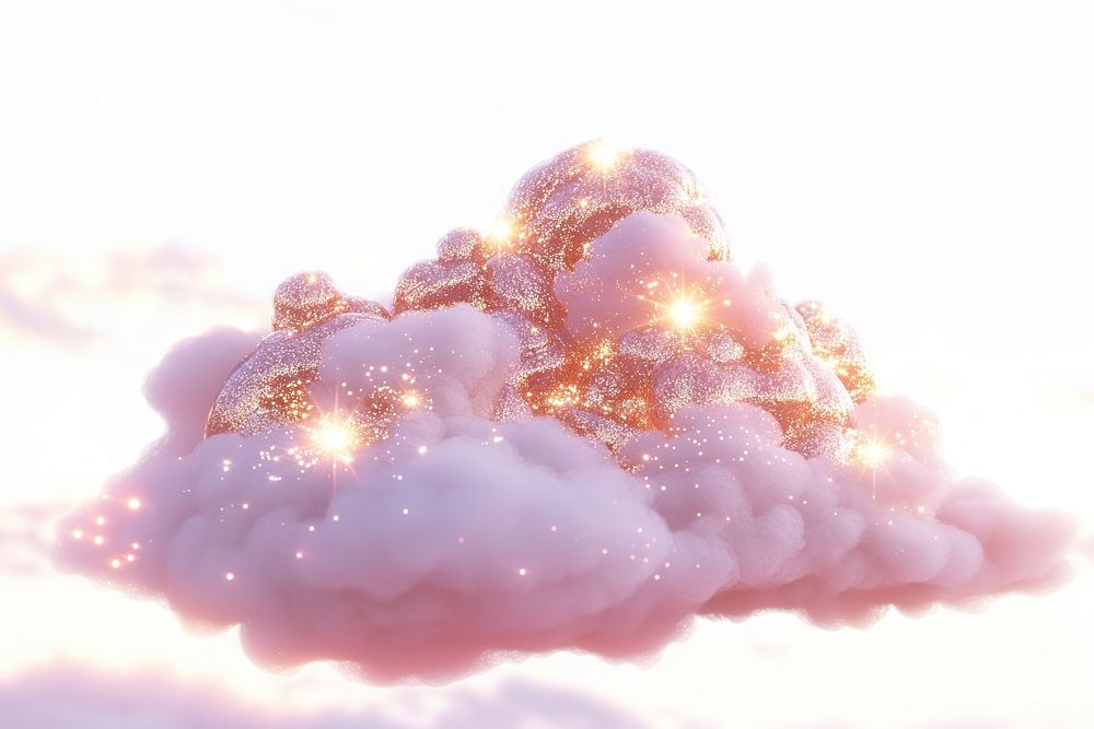 Sparkle cloud lights pink sky. | Free Photo Illustration - rawpixel