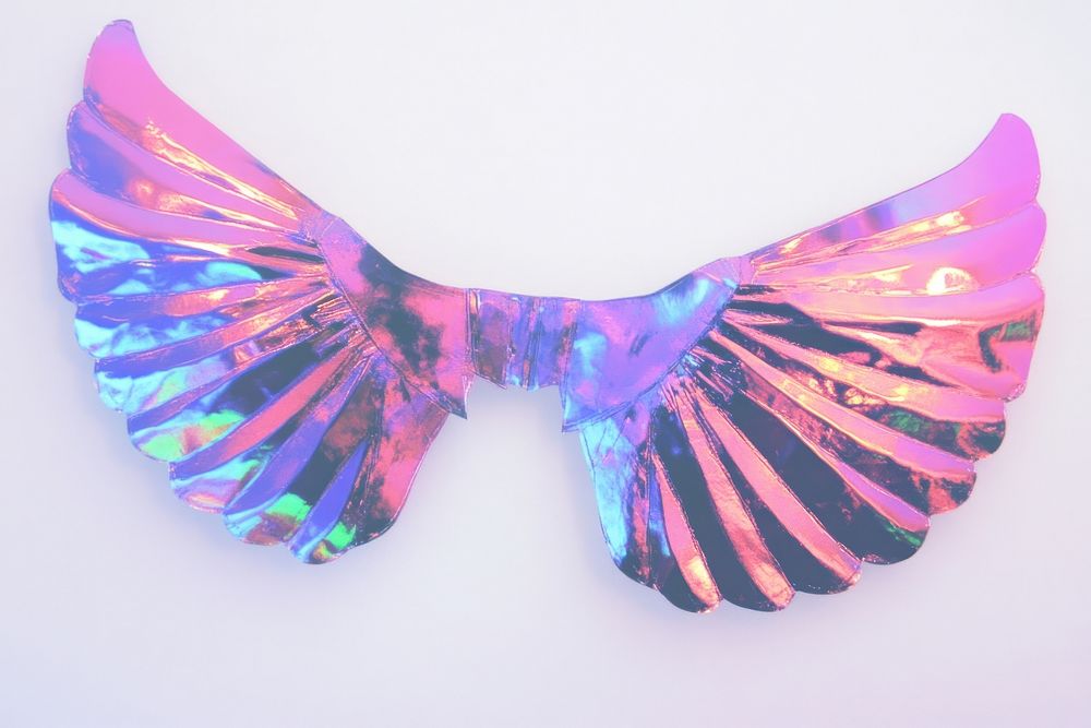 Chrome y2k wings accessories iridescent | Free Photo - rawpixel