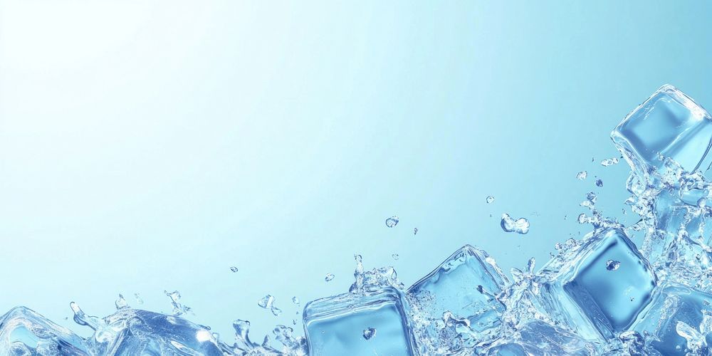 Ice cubes border ice background | Free Photo - rawpixel