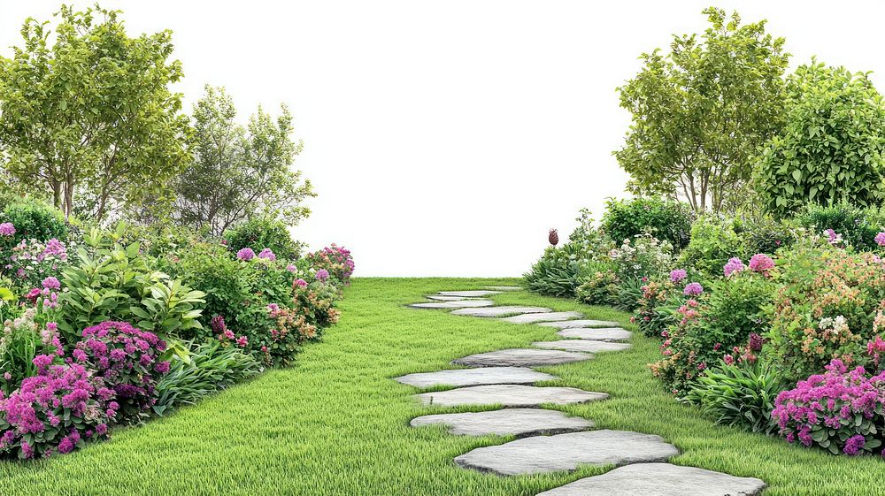 Organized English garden flower path | Free Photo - rawpixel
