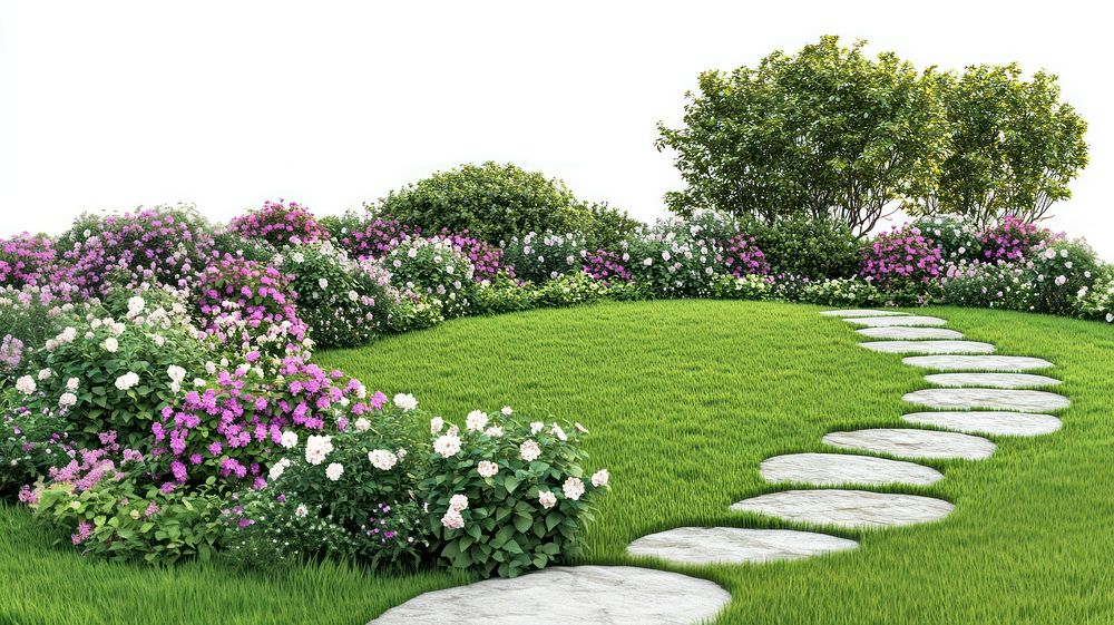Organized English garden flower path | Free Photo - rawpixel