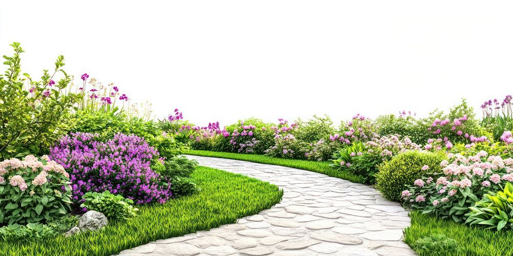 Organized English garden flower path | Free Photo - rawpixel
