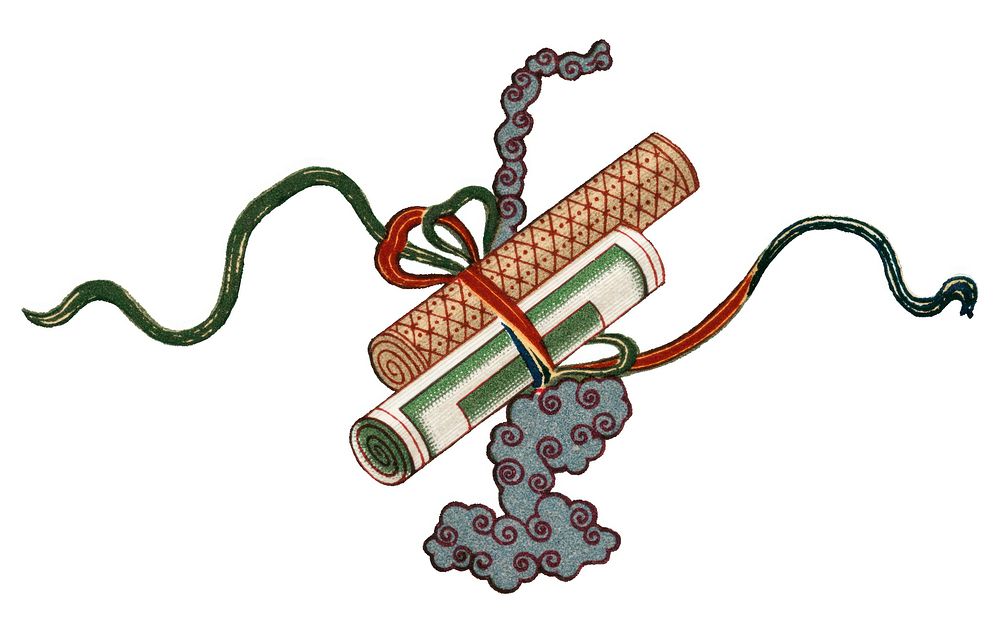 Artistic scrolls tied ribbons, featuring | Premium Photo Illustration ...