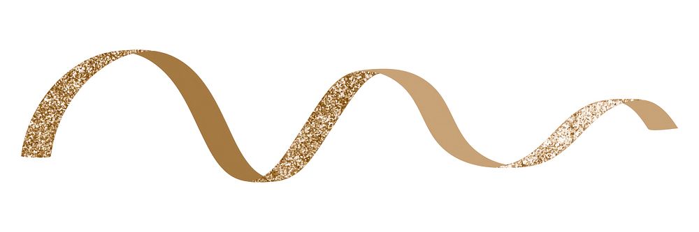 Gold glitter ribbon wavy pattern. | Premium Photo Illustration - rawpixel