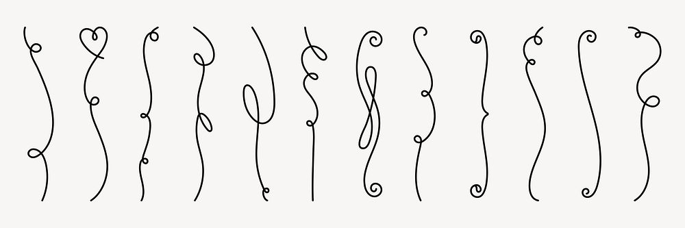 Vector set. Set 12 elegant, | Premium Vector - rawpixel