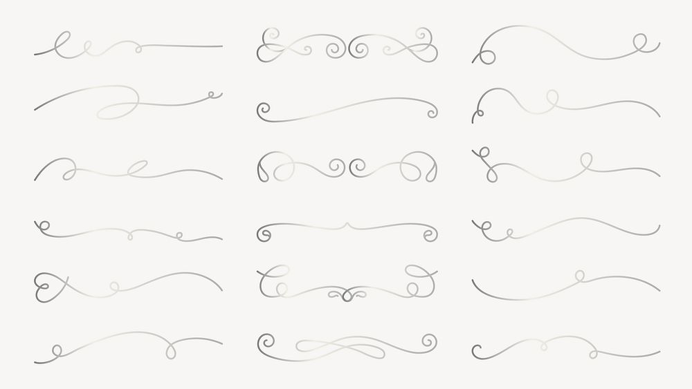 Elegant swirl dividers various styles. | Premium Vector - rawpixel