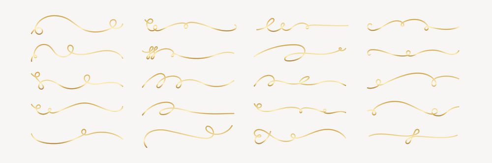 Elegant gold swirls and flourishes, | Premium Vector - rawpixel