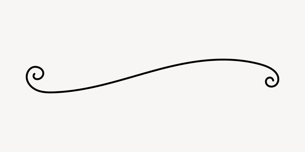 Elegant swirl line design, hand | Free Photo Illustration - rawpixel