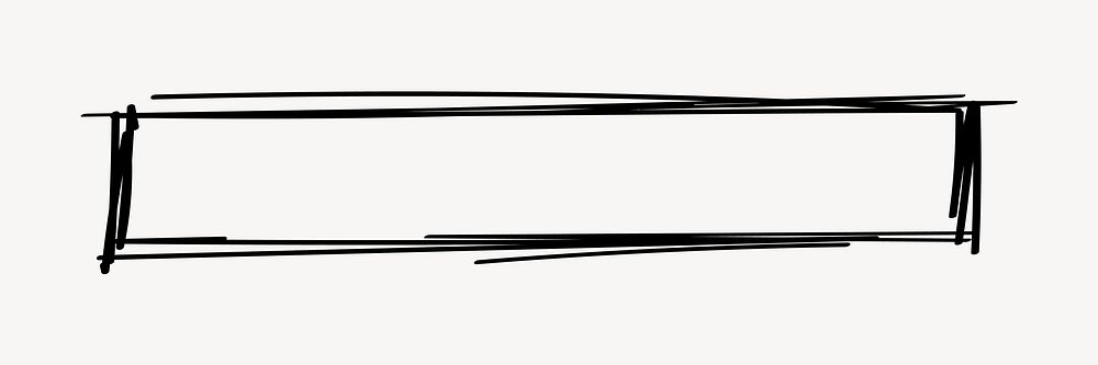 Minimalist sketchy rectangular frame vector | Free Vector - rawpixel