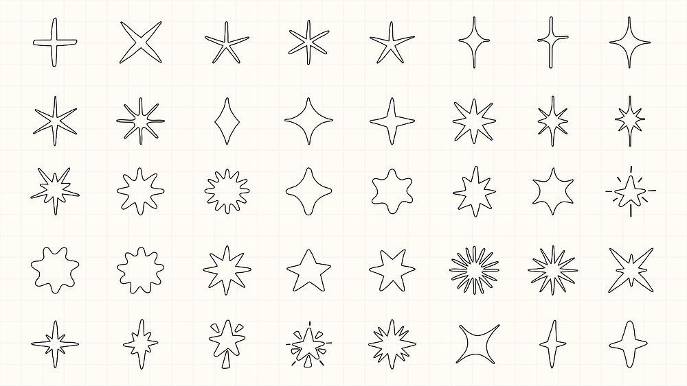 grid star shapes and starburst | Premium Vector Illustration - rawpixel