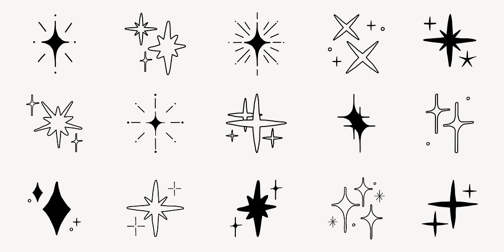 Set 12 black starburst icons | Premium Vector Illustration - rawpixel