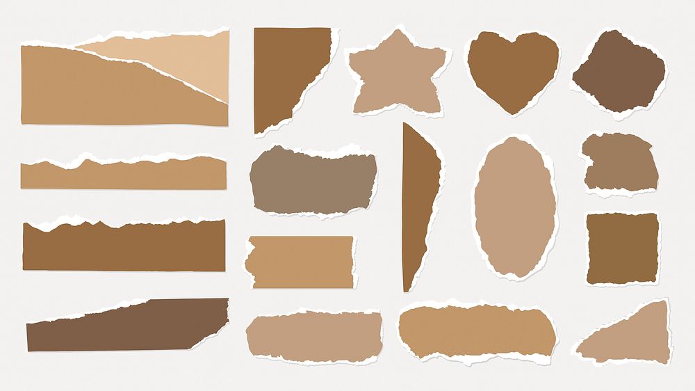 Collection torn paper shapes various | Free Vector - rawpixel
