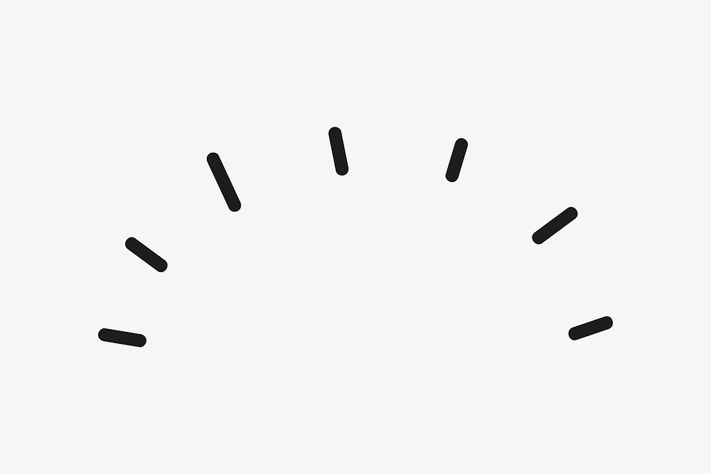 Minimalist design black dashes semi-circle | Free Vector - rawpixel