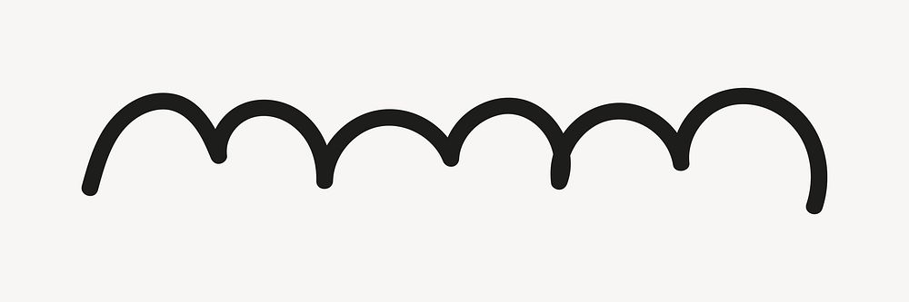 Minimalist black line art curved | Free Photo Illustration - rawpixel