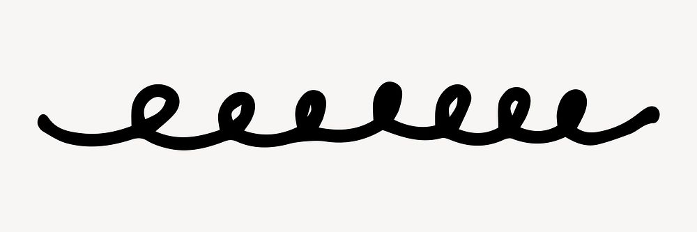 Minimalist black squiggly line, element | Free Vector - rawpixel