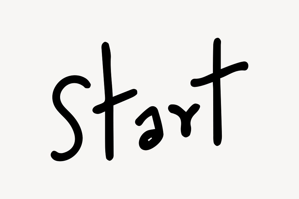 Handwritten style text 'Start' bold | Free Vector - rawpixel