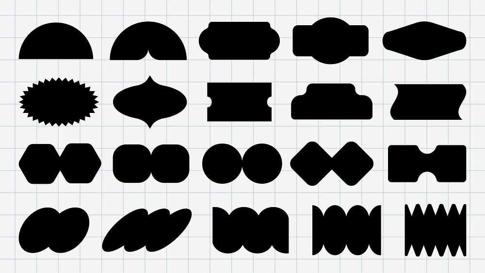 Vectors. Collection black geometric shapes | Premium Vector - rawpixel