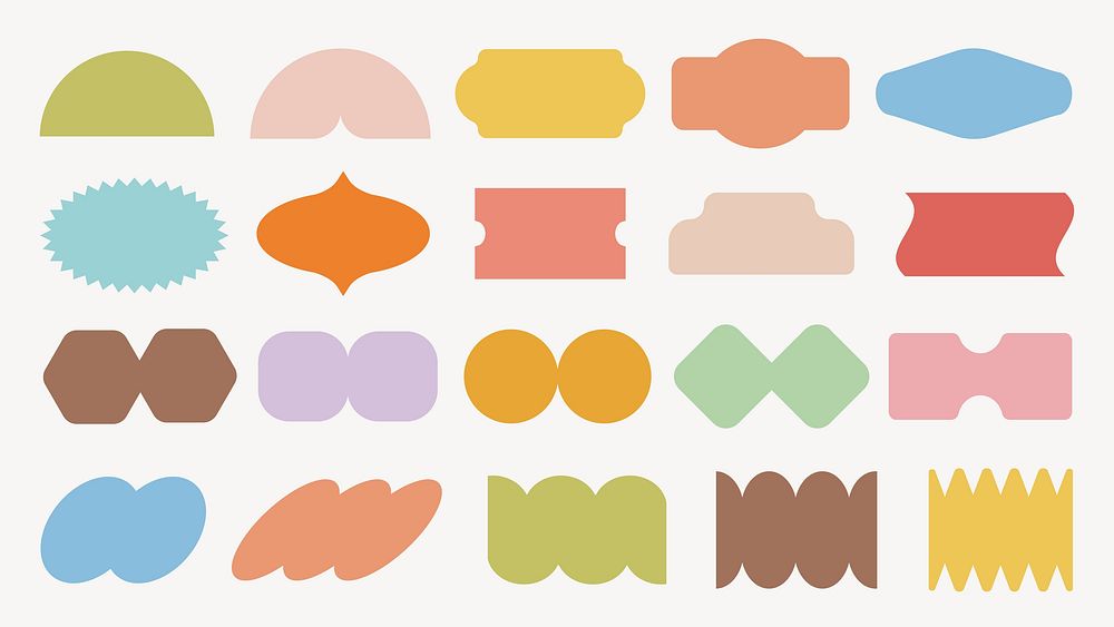 Pastel vectors. Colorful abstract shapes | Premium Vector - rawpixel