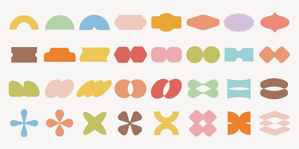 Pastel vectors. Colorful abstract shapes | Premium Vector - rawpixel