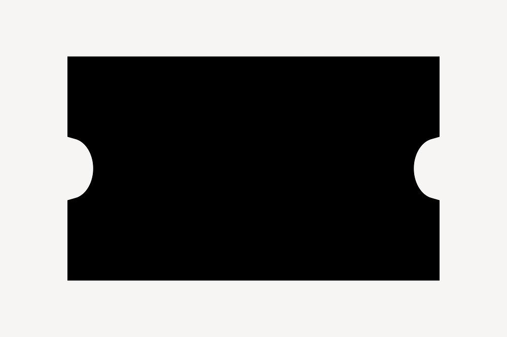 Minimalist black ticket silhouette | Free Photo Illustration - rawpixel