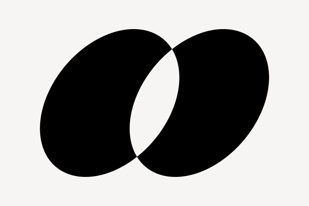 Abstract overlapping black ovals vector | Free Vector - rawpixel