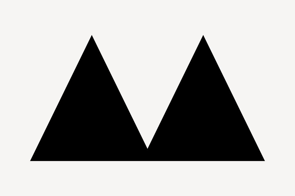 Minimalist geometric mountain design vector | Free Vector - rawpixel