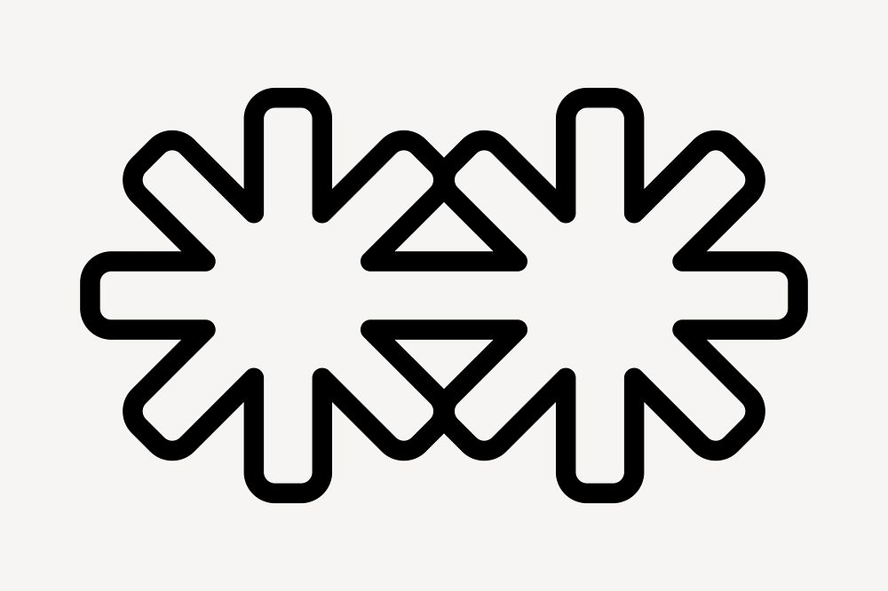 Geometric abstract snowflake pattern | Free Photo Illustration - rawpixel