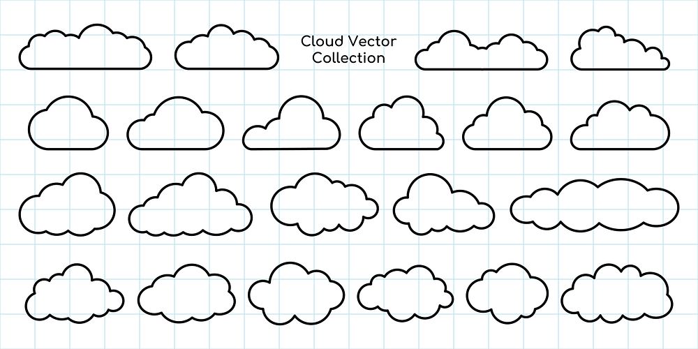 Cloud vector collection various cloud | Premium Vector - rawpixel