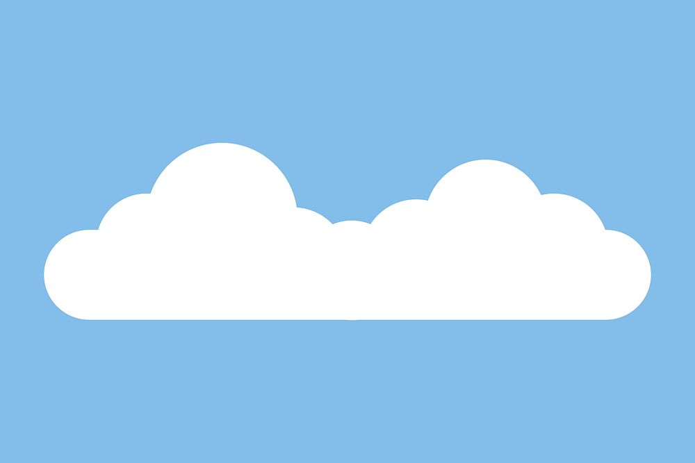 Minimal cloud illustration, white pastel | Free Photo Illustration ...