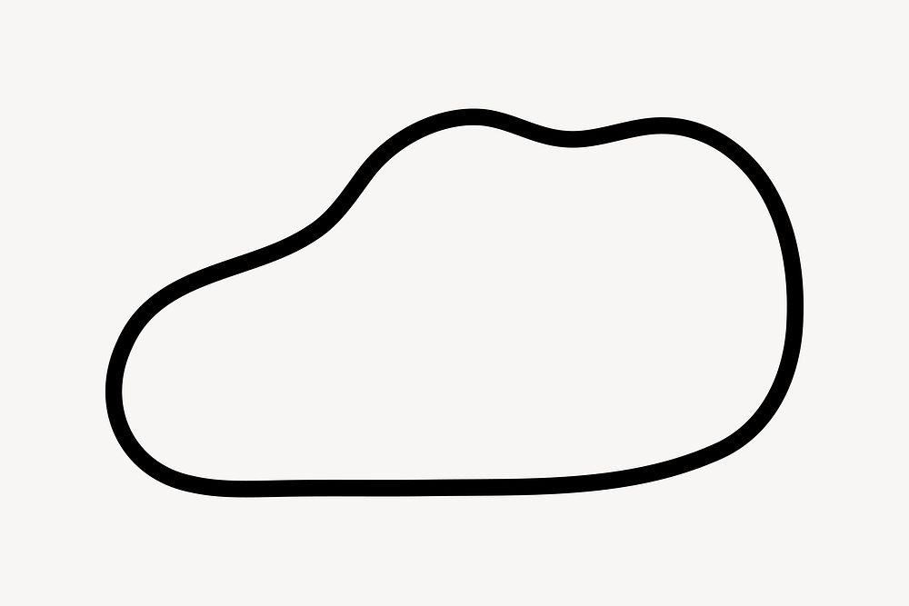 Minimalist abstract cloud shape element | Free Photo Illustration ...