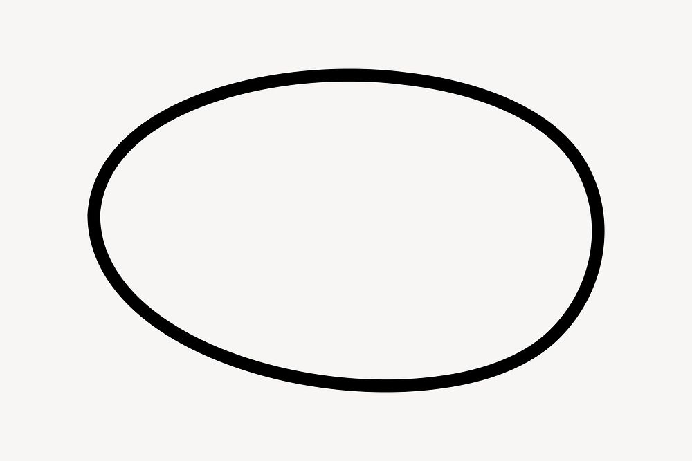 Simple black oval shape illustration | Free Vector - rawpixel