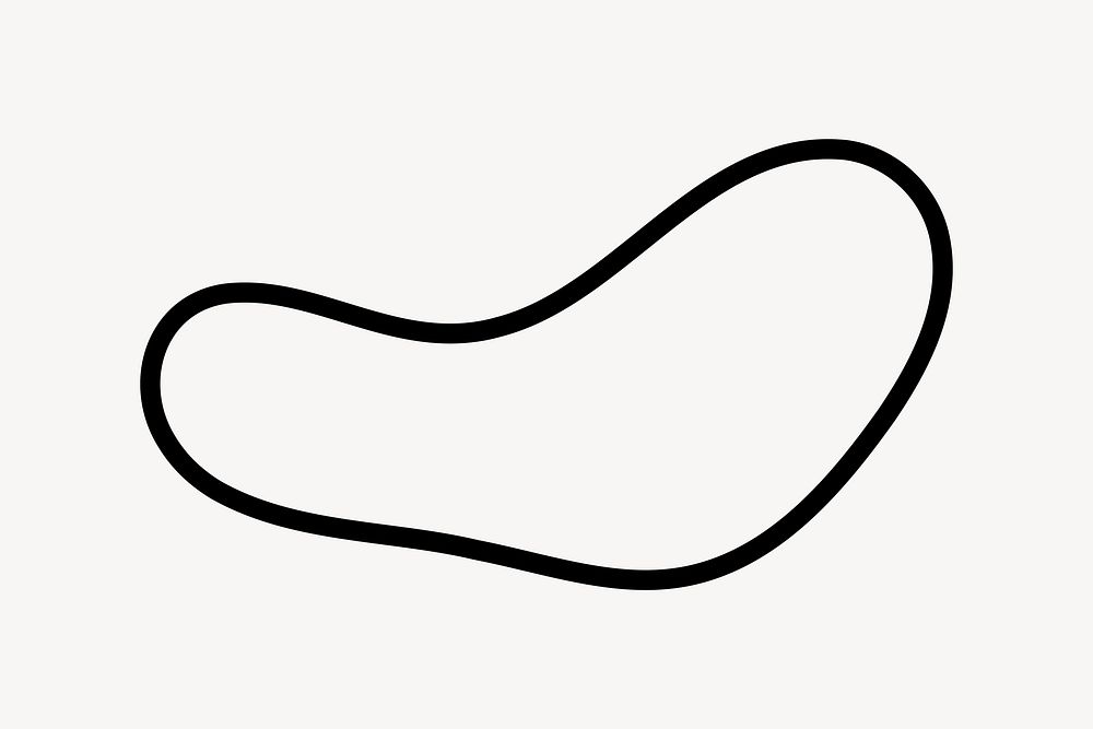 Abstract organic line shape element | Free Photo Illustration - rawpixel