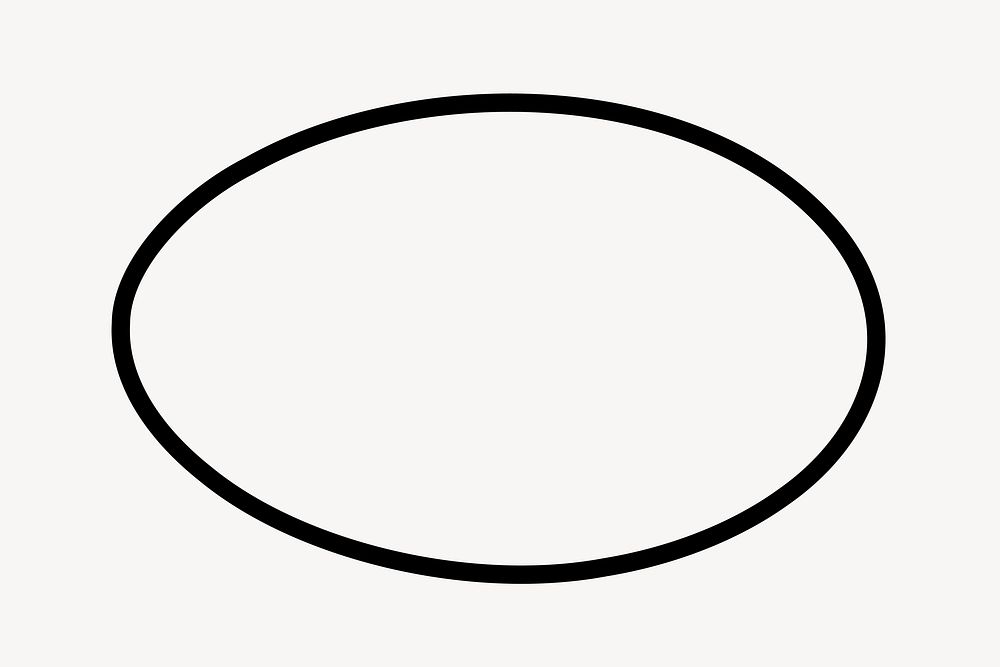 Simple black oval shape illustration | Free Vector - rawpixel